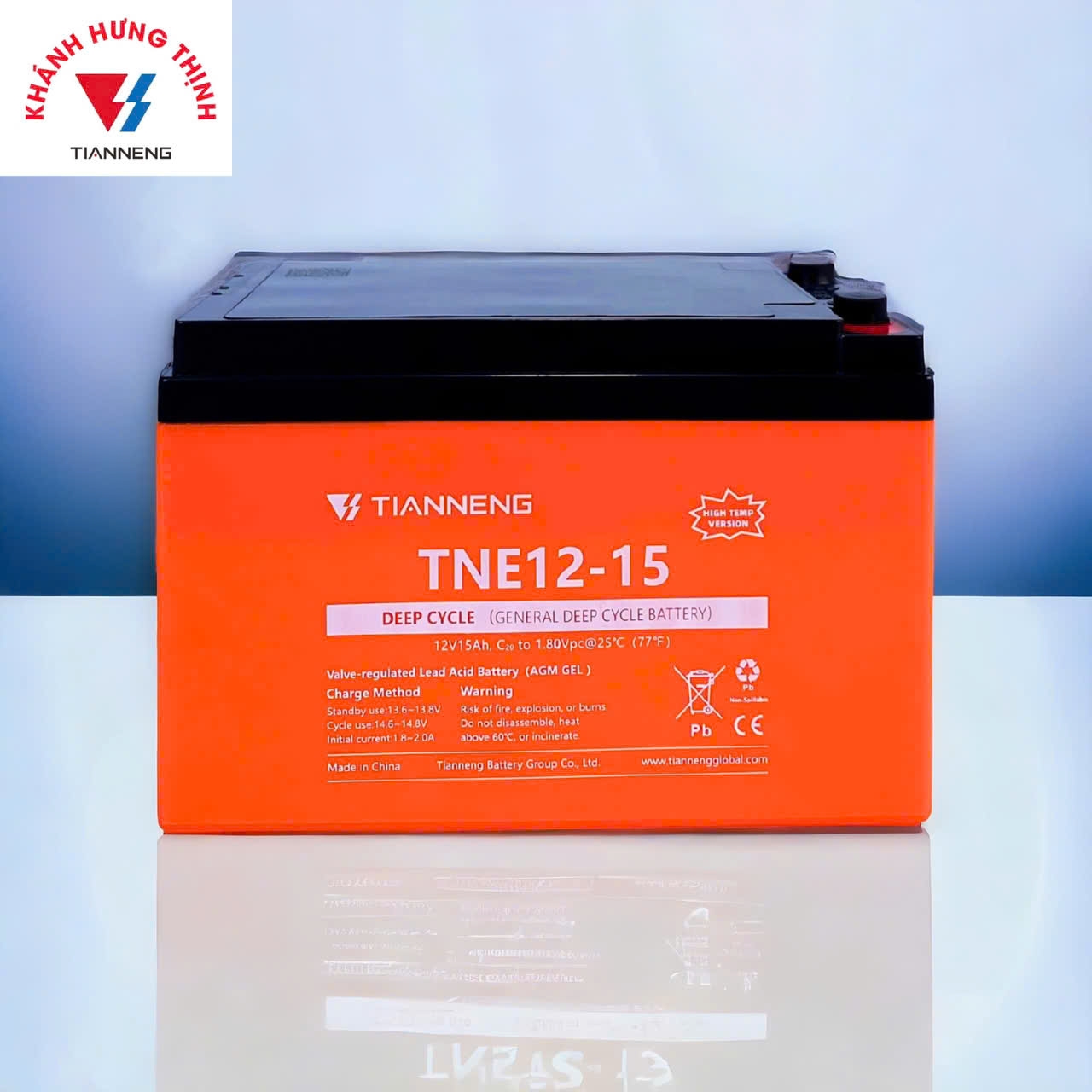 Bình ắc quy xe đạp điện TIANNENG TNE12-15 12V 15Ah